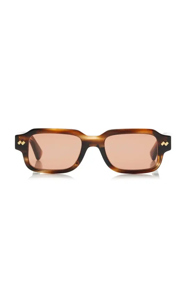 Bottega Veneta Square-frame Acetate Sunglasses - Brown