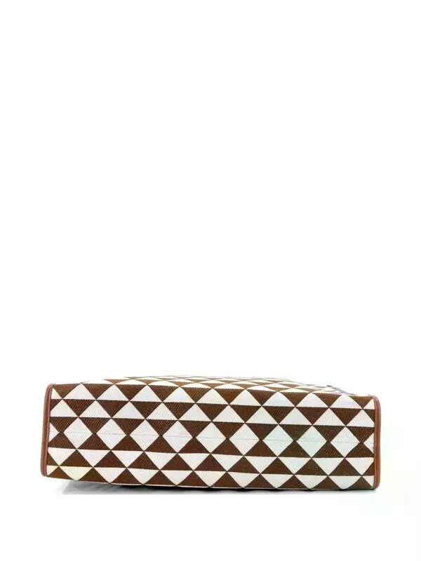 Prada Symbole Shopper Jacquard Large Tote Bag - Brown