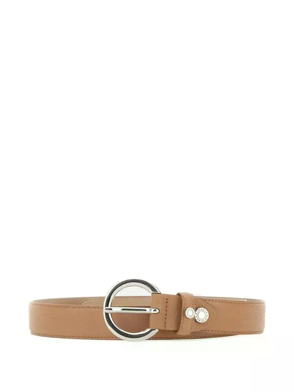 GIANNI CHIARINI Logo Detail Leather Belt - Neutrals