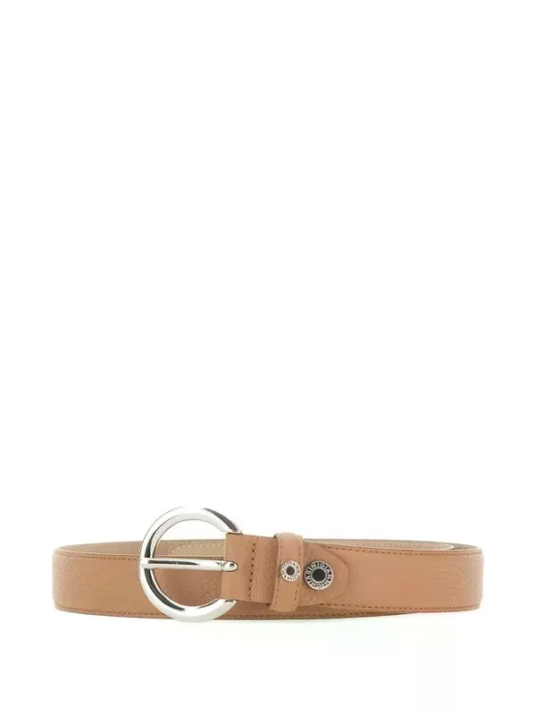 GIANNI CHIARINI Logo Detail Leather Belt - Neutrals