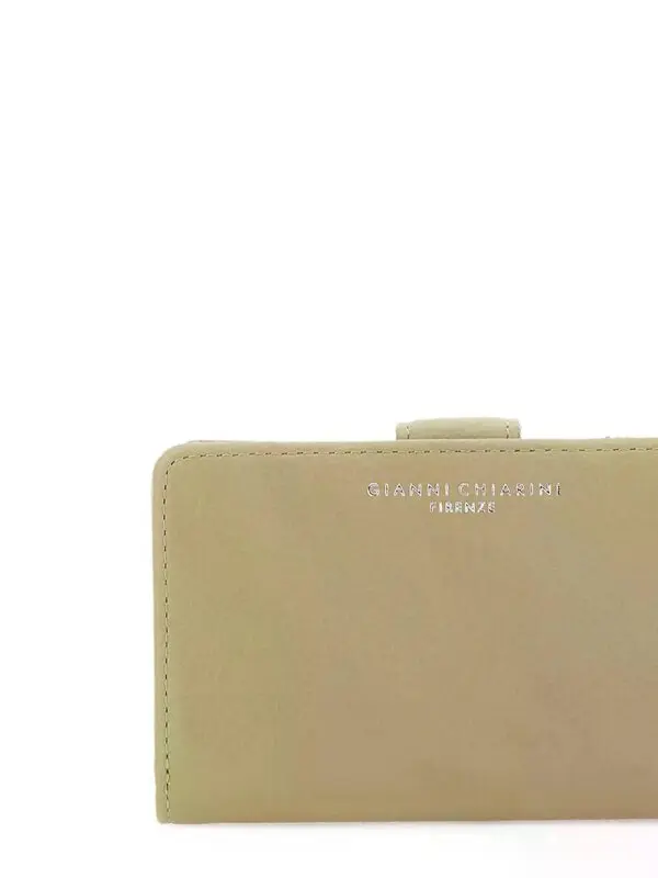 GIANNI CHIARINI Dollaro Pebbled Wallet - Neutrals
