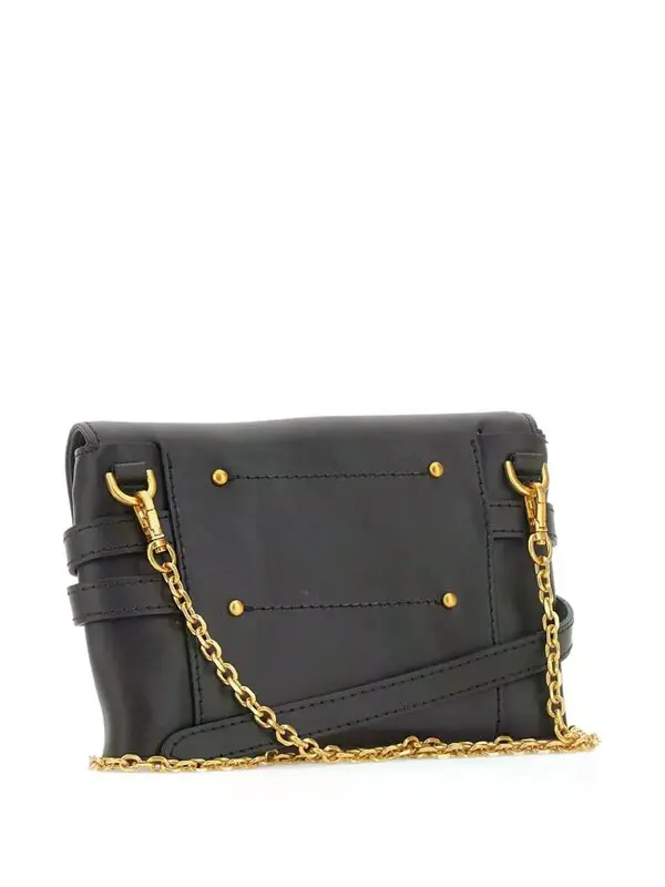 GIANNI CHIARINI Knotted Strap Leather Shoulder Bag - Black