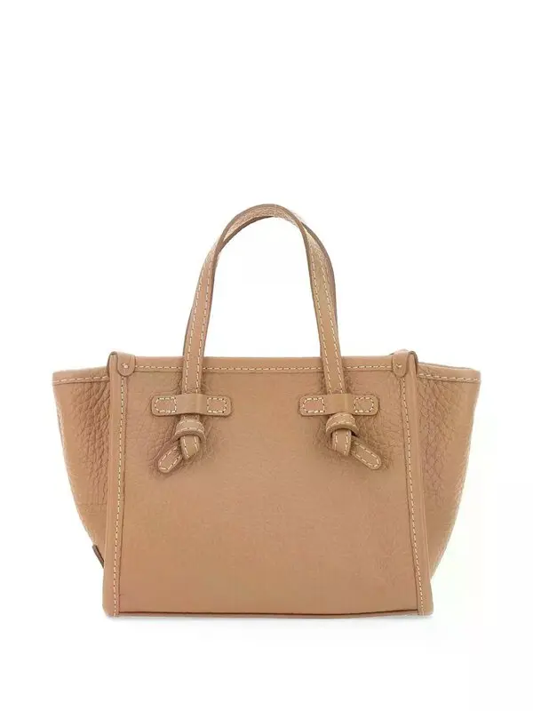 MARCELLA CLUB Mini Miss Marcella Grained-leather Tote - Neutrals