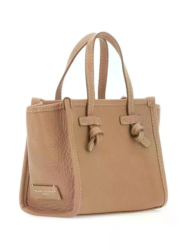 MARCELLA CLUB Mini Miss Marcella Grained-leather Tote - Neutrals