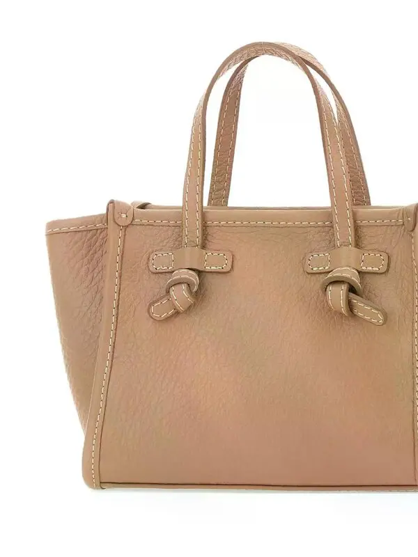 MARCELLA CLUB Mini Miss Marcella Grained-leather Tote - Neutrals