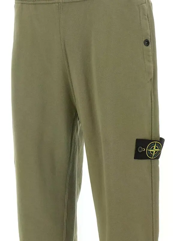 Stone Island Back Pocket Badge Track Pants - Green