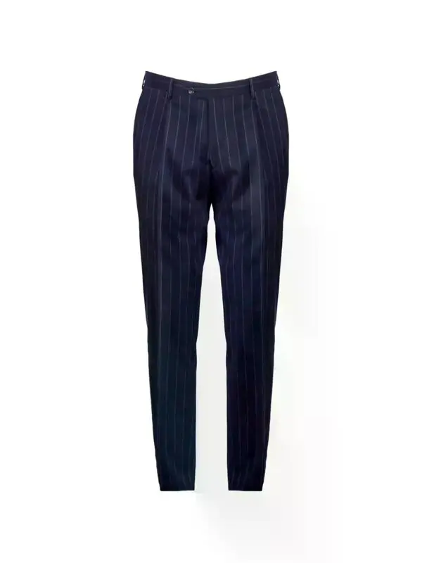 Tagliatore Pinstripe Single-breasted Wool Suit - Blue