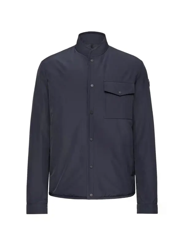 Moncler Flap Pocket High Neck Jacket - Blue