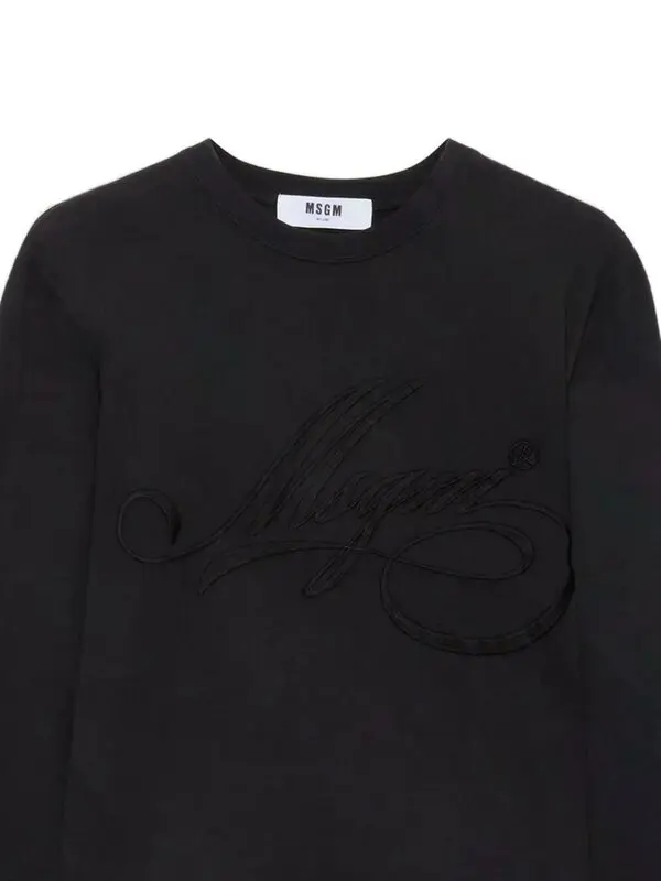 MSGM Long-sleeve T-shirt With Embroidered Logo