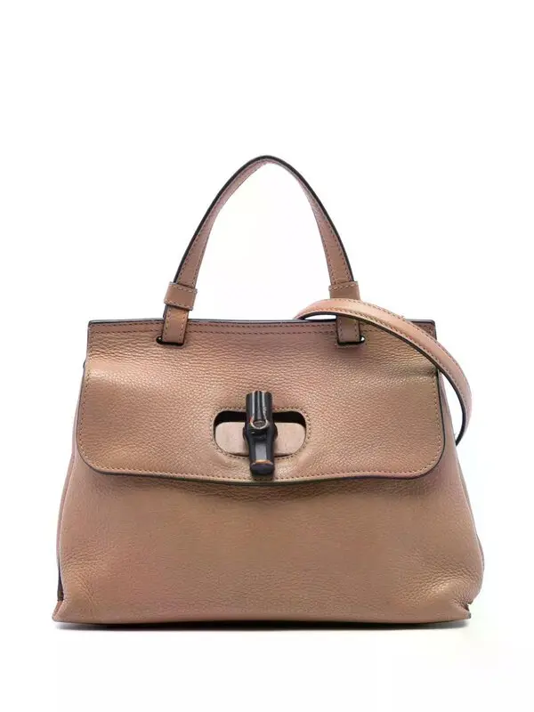 Gucci Small Leather Daily Satchel - Brown
