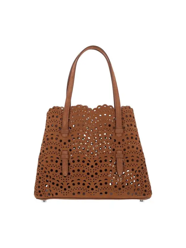Alaïa Mina 25' Tote Bag - Brown