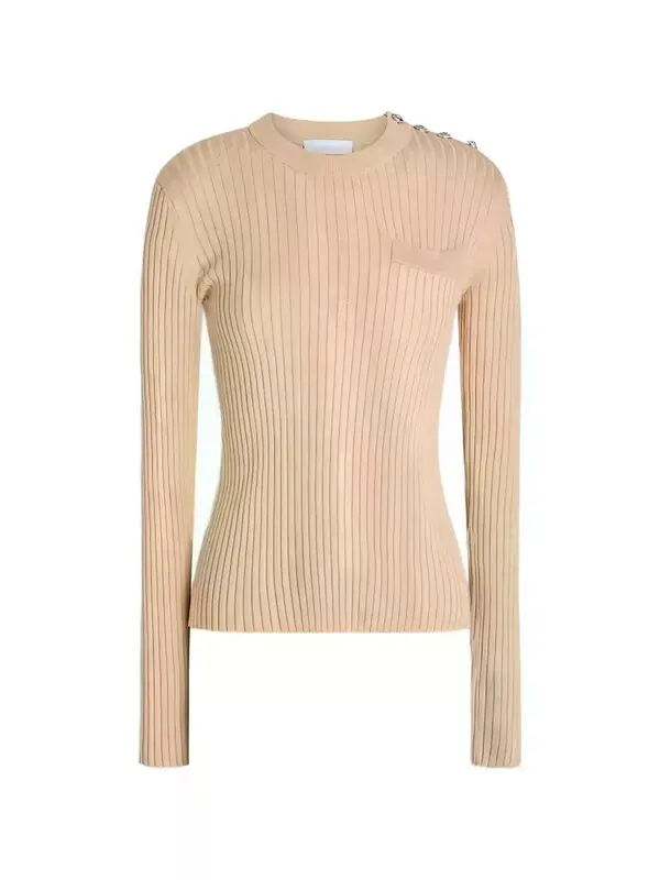 Rabanne Ribbed Button Jumper