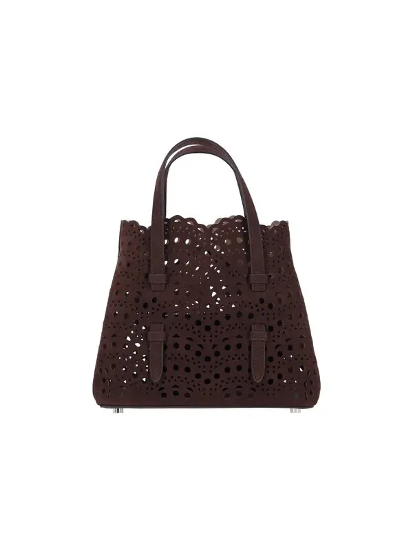 Alaïa Mina 20' Small Tote Bag - Brown