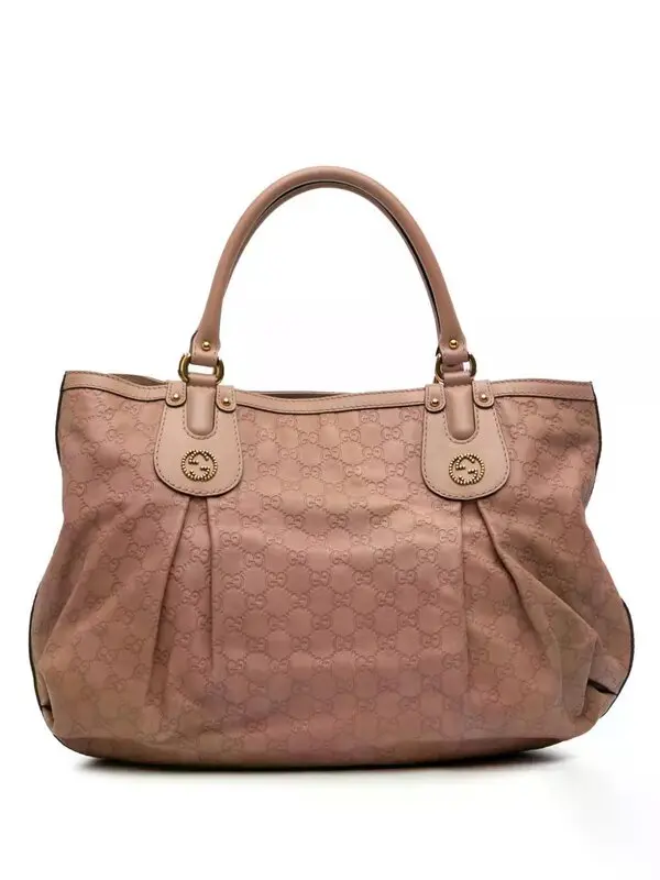 Gucci Large Sissima Tote Bag - Pink
