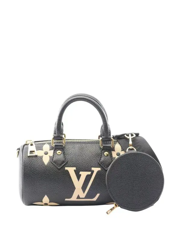LOUIS VUITTON Monogram Empreinte Papillon Bb Satchel - Black