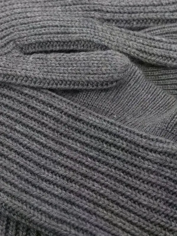 Red Valentino Ribbed Knitted Elbow Gloves - Grey