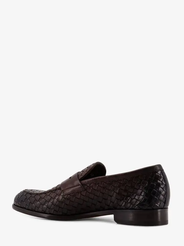 DOUCAL'S Adler Leather Loafers With Woven Pattern