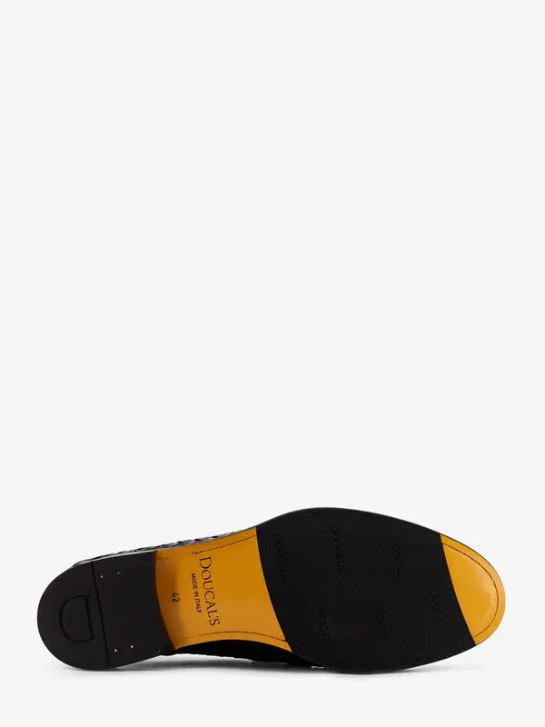 DOUCAL'S Adler Leather Loafers With Woven Pattern
