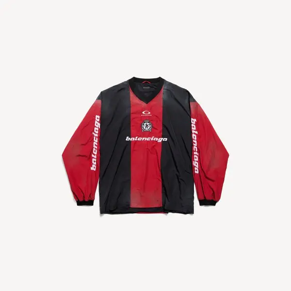 Balenciaga Outerwear Long Sleeve Top - Red
