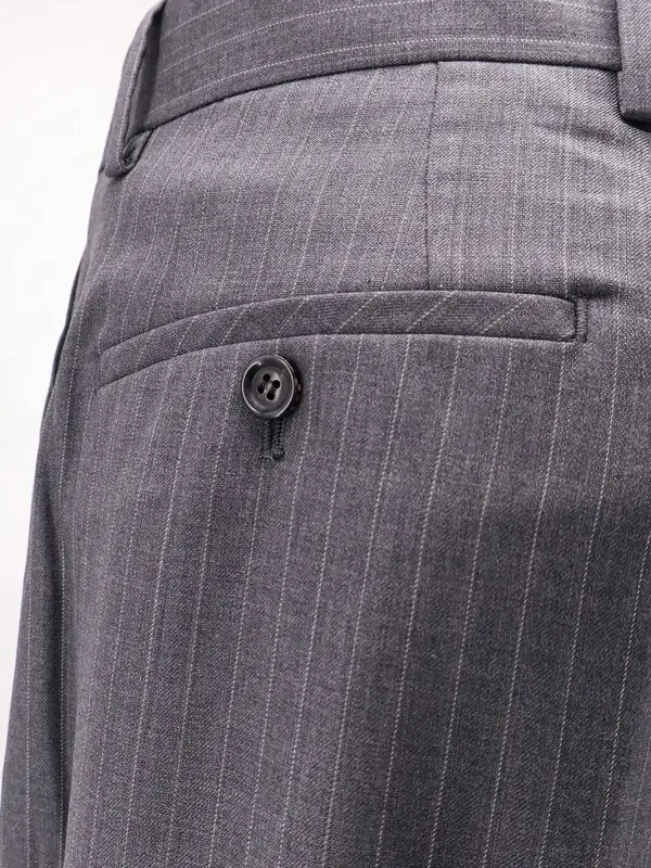 TONYWACK Wool Blend Trousers With Stripes