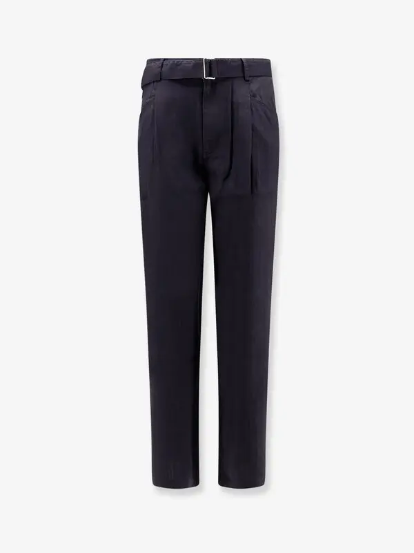 TONYWACK Linen Blend Trousers - Blue