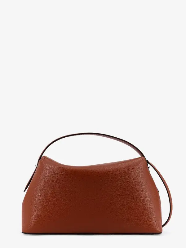 TOTEME T-lock Suede Shoulder Bag - Marrone