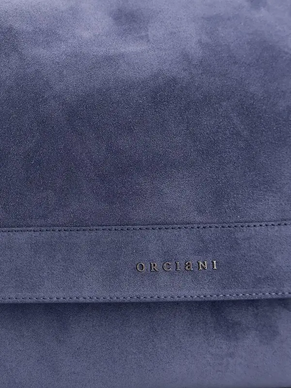 ORTIGNI Peach Suede Messenger Bag