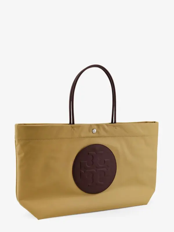 Tory Burch Ella Twist Nylon Shoulder Bag - Beige