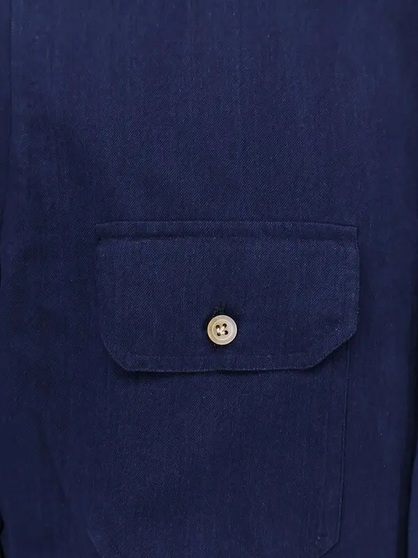 Kiton Cotton Shirt With Stitched Profiles
