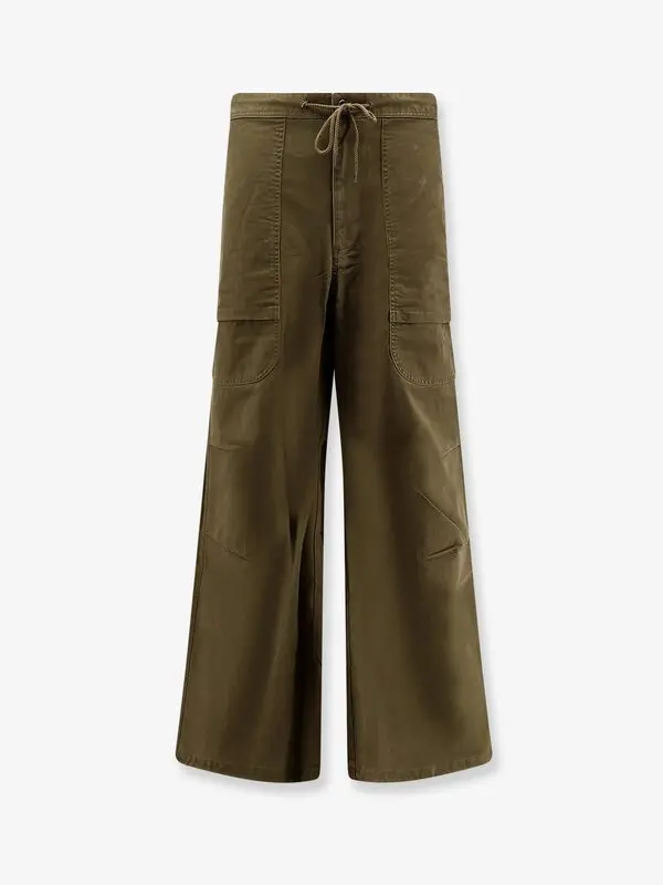 ENTIRE STUDIOS Barren Cargo Trousers With Drawstring At The Bottom - Green
