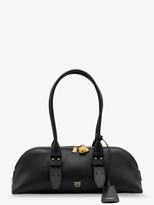 Pinko Escape Bag Leather Shoulder Bag - Black