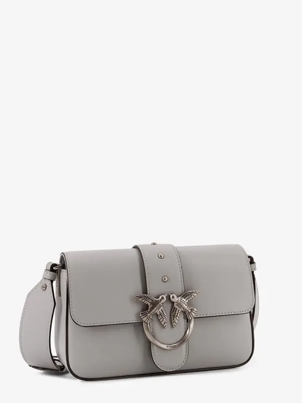 Pinko Mini Love Bag Leather - Grey