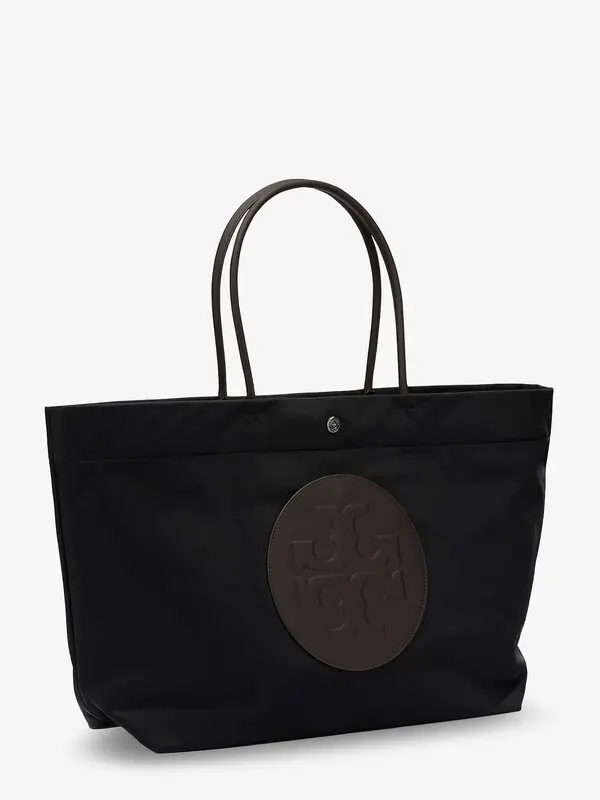 Tory Burch Ella Twist Nylon Shoulder Bag With Logo Patch
