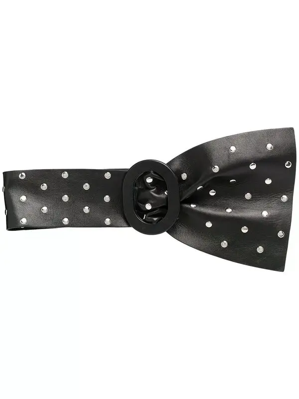 Red Valentino Studded Sash Belt - Black
