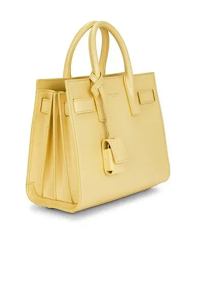 Saint Laurent Nano Sac De Jour Tote Bag - Soft Lemon