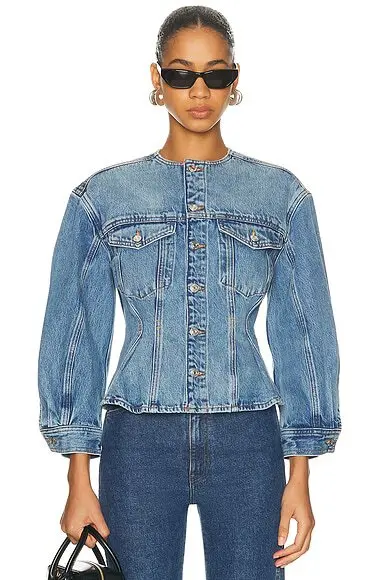 FRAME Nipped Collarless Jacket