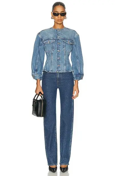 FRAME Nipped Collarless Jacket