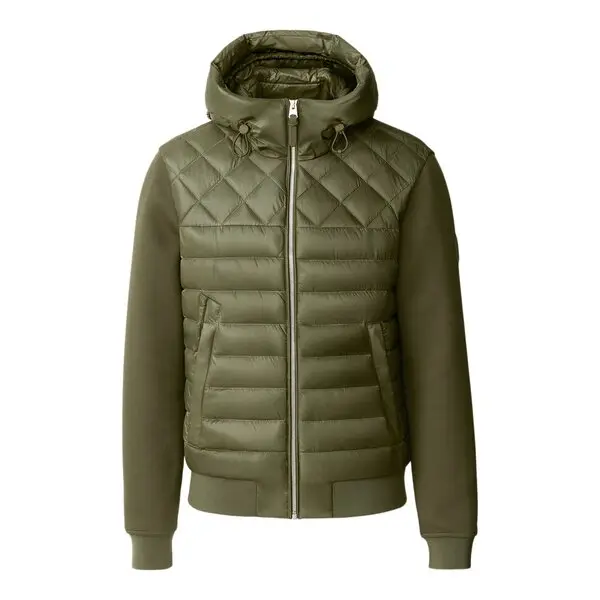 Mackage Fletcher Mixed-media Down Hooded Jacket - Light Military