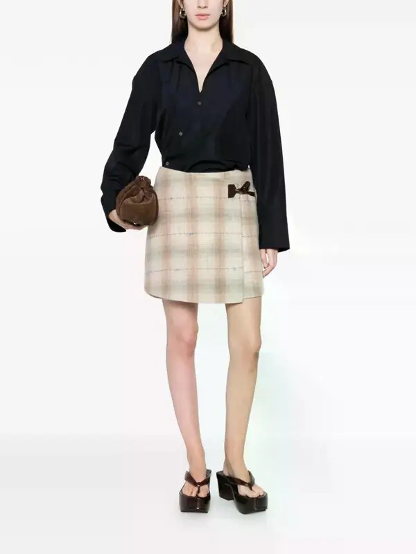 Loewe Check-pattern Mini Skirt