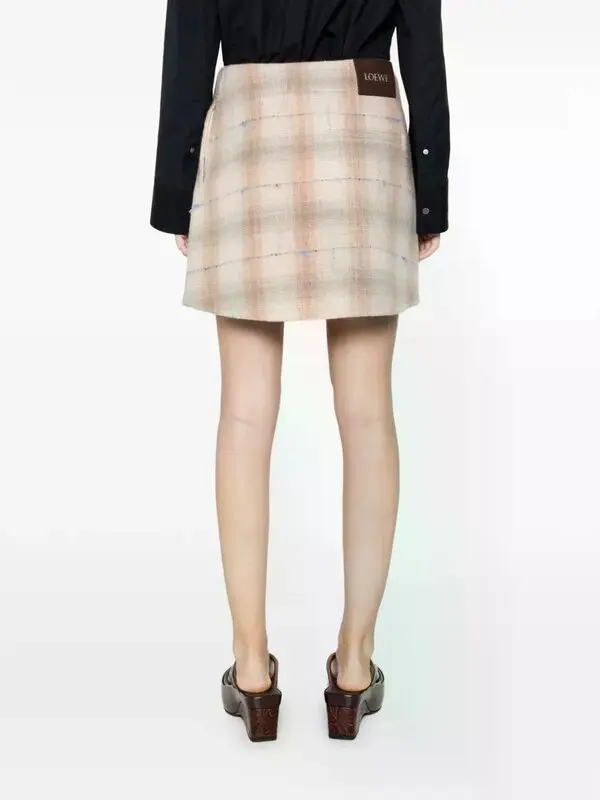 Loewe Check-pattern Mini Skirt