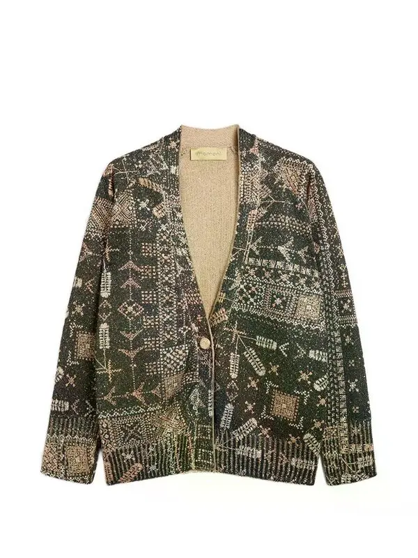 Momoni Eduardo Printed Sequin Cardigan