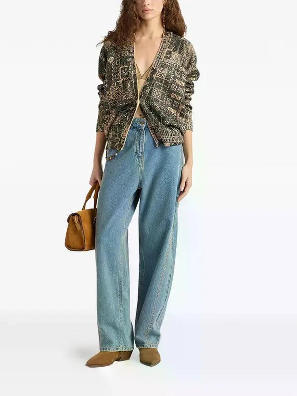 Momoni Eduardo Printed Sequin Cardigan