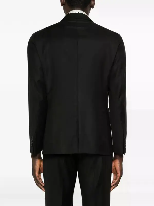 Tagliatore Peak-lapel Double-breasted Suit - Black