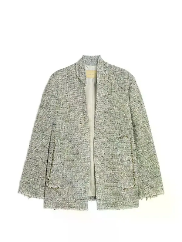 Momoni Catalina Frayed Collarless Jacket