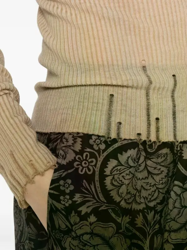 UMA WANG Ribbed Knit Top - Neutrals