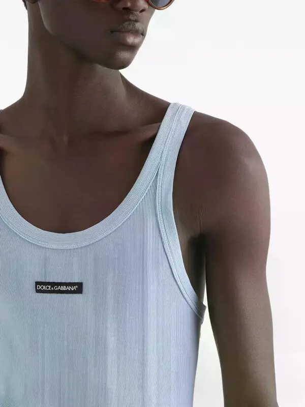 Dolce & Gabbana Cotton Tank Top With Print