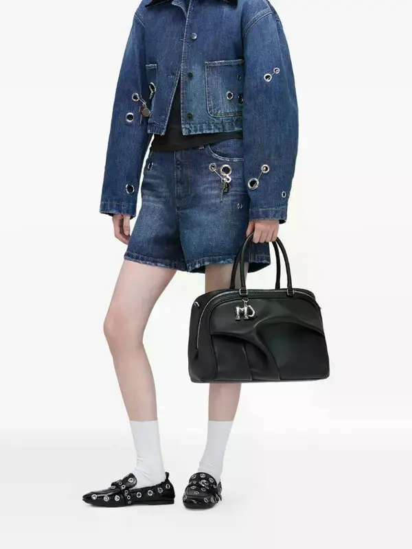 Marc Jacobs Tote Bag With Logo Charm - Black