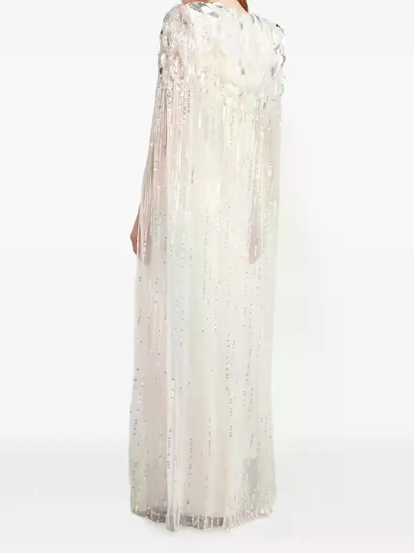 Jenny Packham Goldfinger V-neck Dress - Neutrals