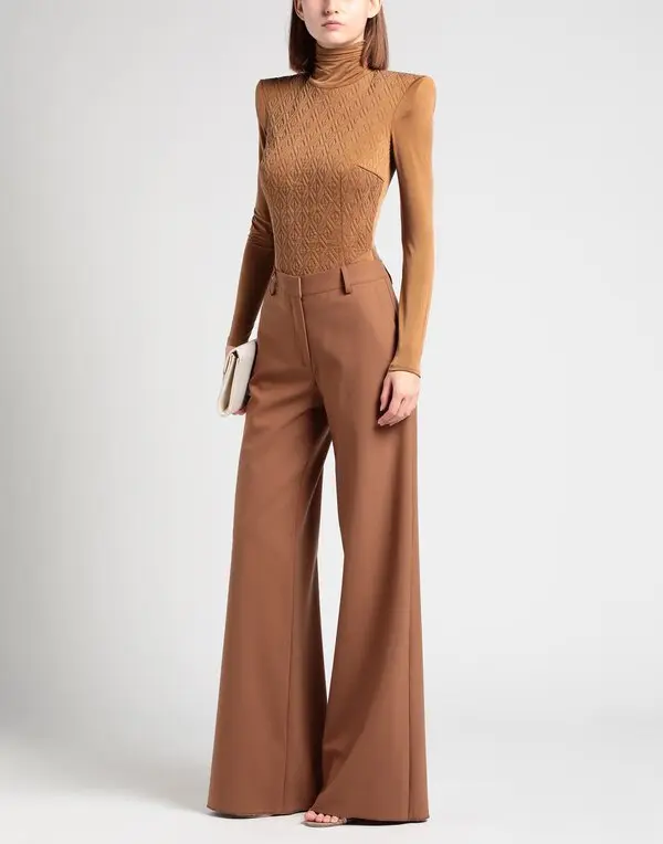 Elisabetta Franchi Bodysuit In Cupro And Elastane - Beige