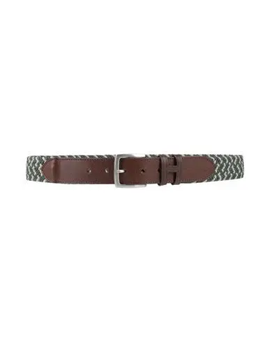 HACKETT Belt Dark Size Polyamide, Cow Leather, Polyester, Rubber - Green